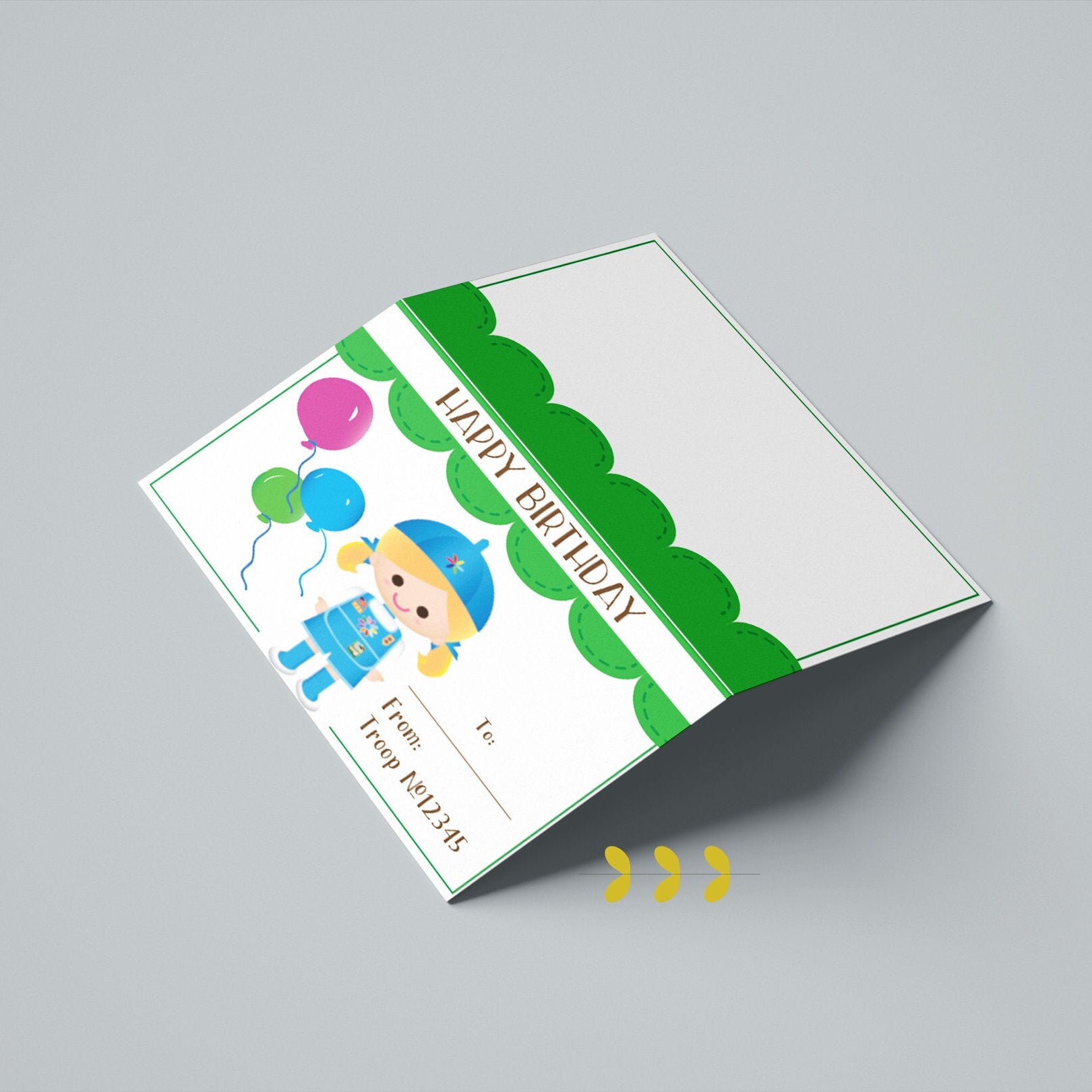 Girl Scout 5x4 Folded Cards | Etsy