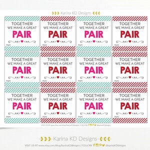 Together We We Make a Great PAIR! - Valentine's Day Tag - Etsy