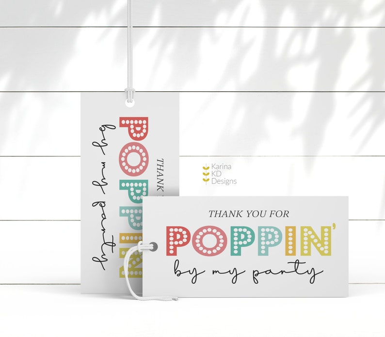 Thanks for POPPIN' by My Party - Tags - Etsy
