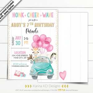 Animal Birthday Parade 5x7 Invitation - Etsy