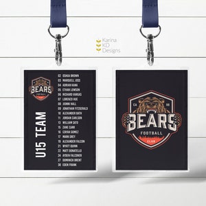 Color Block Personalized Team Roster Lanyard - Etsy