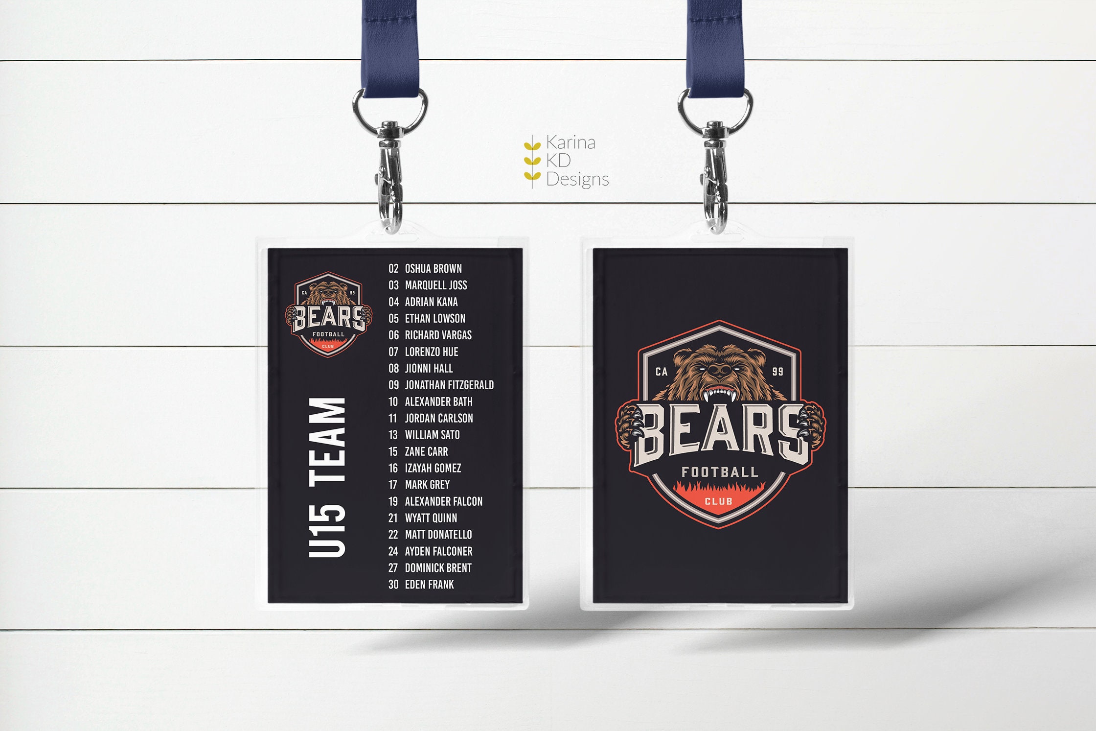 Color Block Personalized Team Roster Lanyard - Etsy