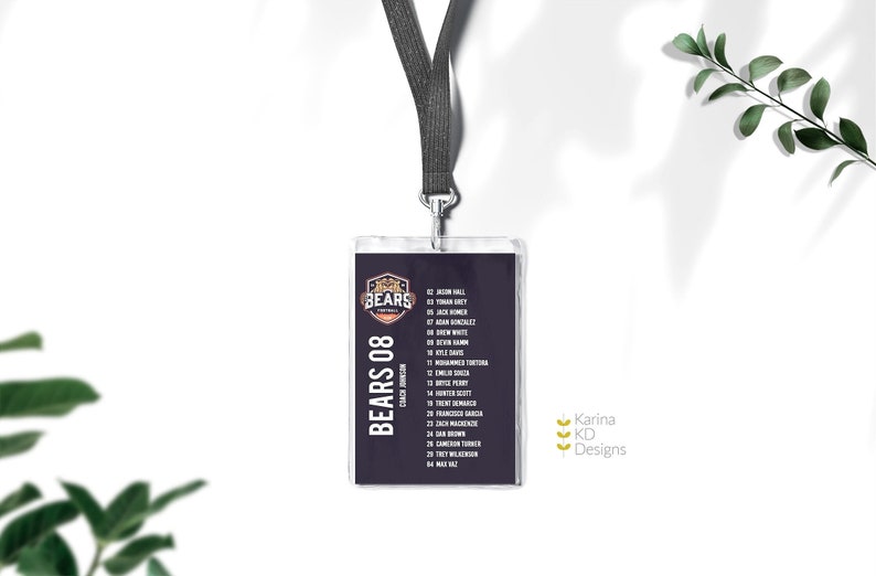 Color Block Personalized Team Roster Lanyard - Etsy