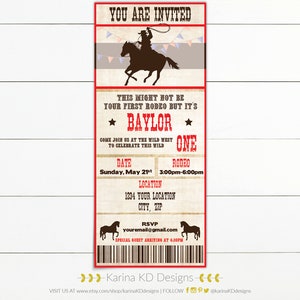 Rodeo Ticket Invitation - Etsy