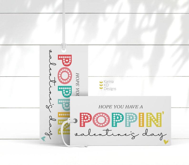 Have a POPPIN' Valentine's Day Tags - Etsy