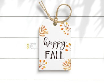Happy Fall & Hello Fall Tags - Etsy