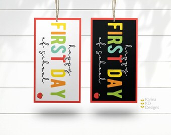 First Day of School Tags Printable Gummy Bear Tags Back to - Etsy