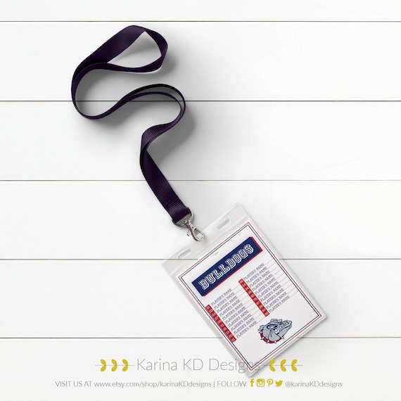 Personalized Team Roster Lanyard - Etsy