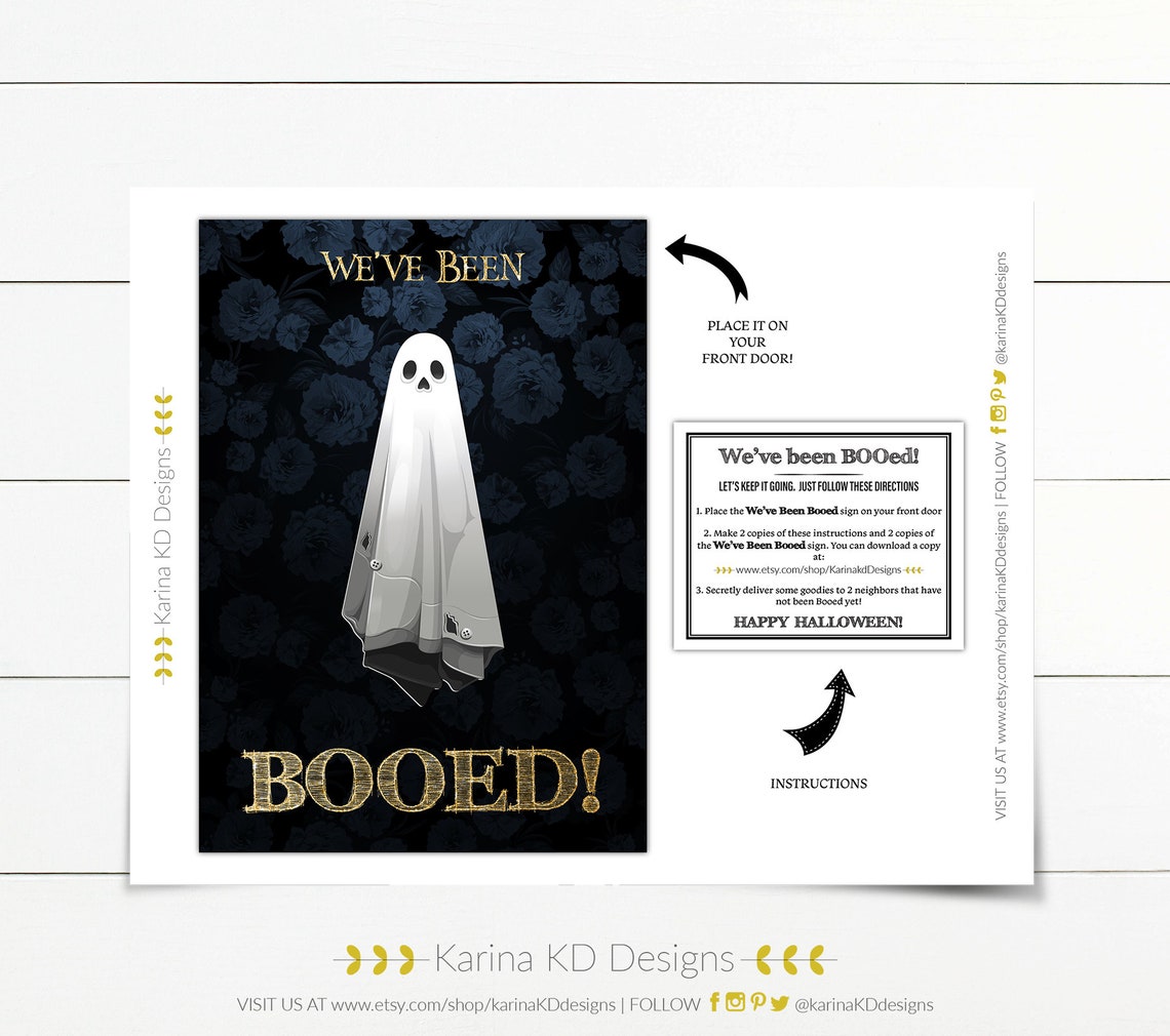 Halloween we've Been Booed Ghost - Etsy