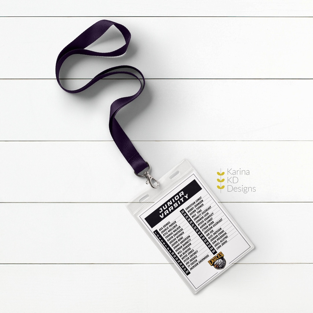 Personalized Team Roster Lanyard - Etsy