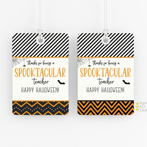 Printable Halloween Spooktacular Teacher Gift Card Holder. - Etsy