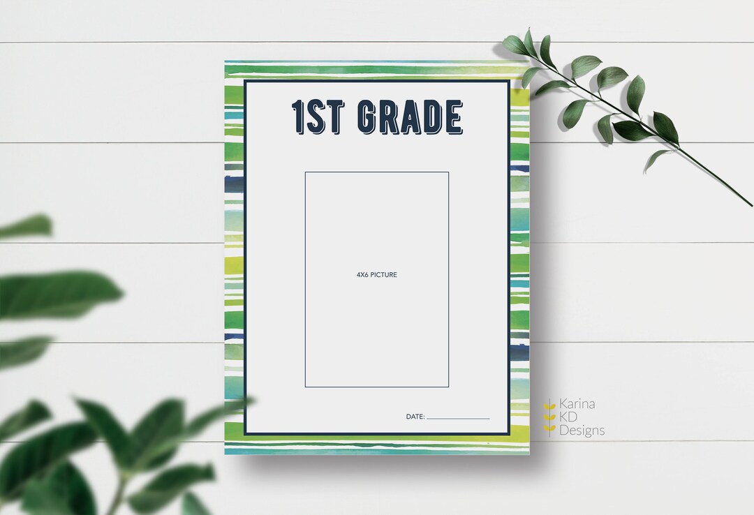School Year Album Pages - Blue/green - Etsy