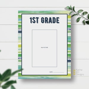School Year Album Pages - Blue/green - Etsy