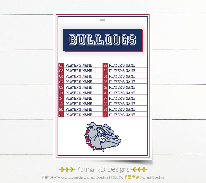 Personalized Team Roster Lanyard - Etsy