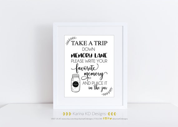 8x10 Share Your Favorite Memory Sign | Etsy