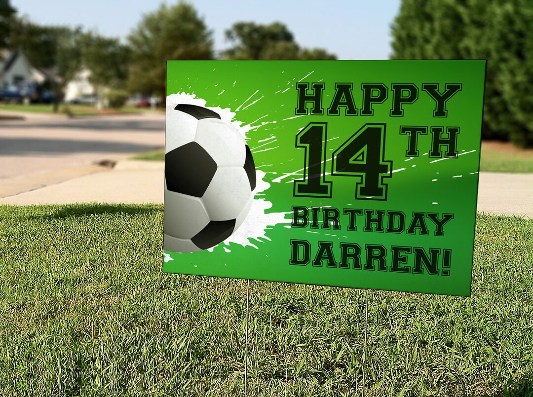 Soccer ready to Print Digital Artwork for Yard Sign - Etsy