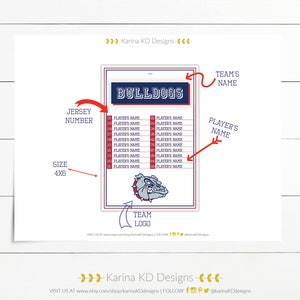 Personalized Team Roster Lanyard - Etsy