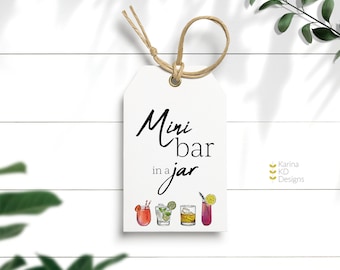Mini Bar in a Jar Stickers - Etsy
