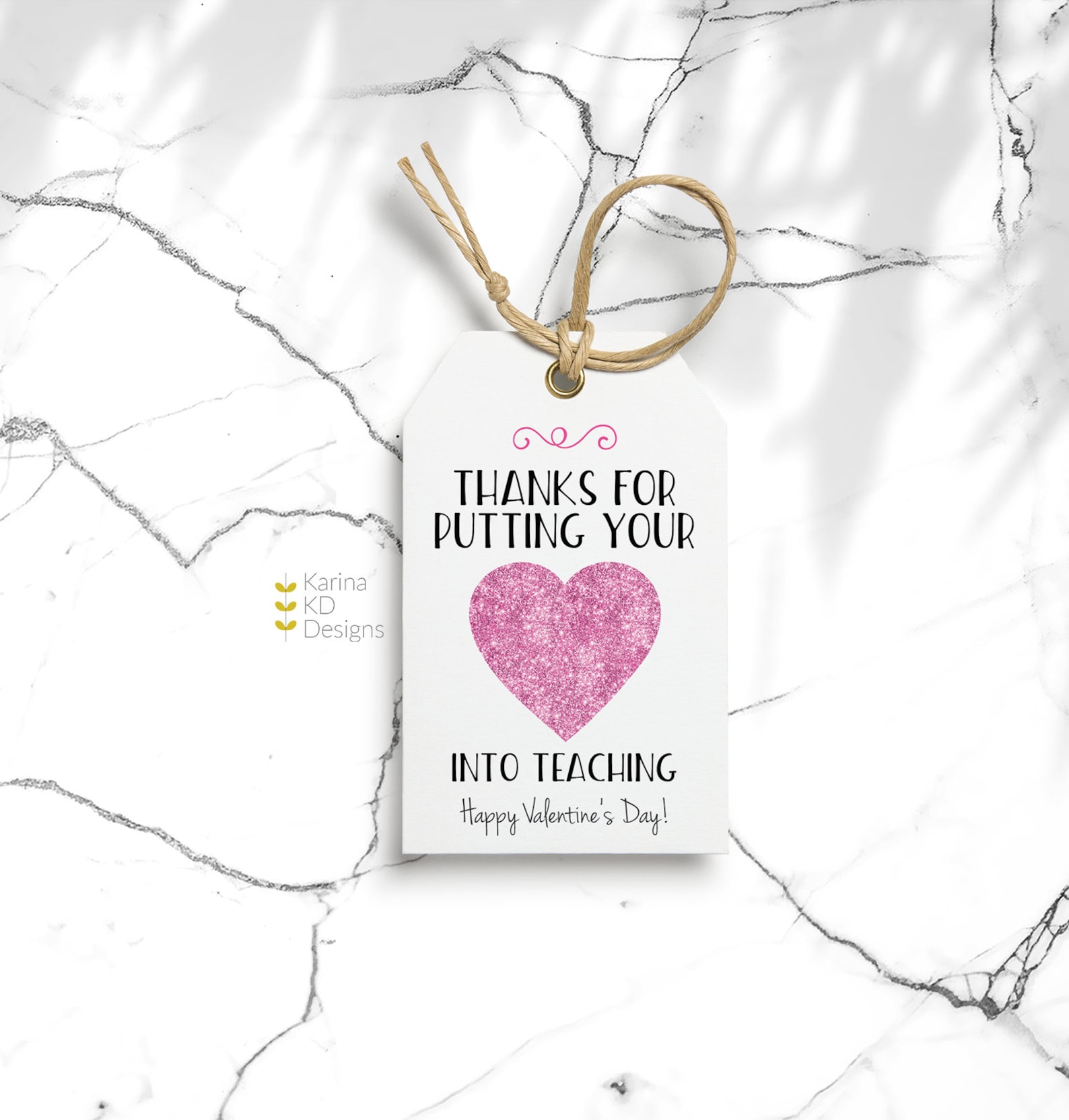 PINK Thank's for Putting Your Heart Into Teaching - Etsy