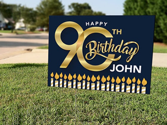 Milestone Happy Birthday Personalized Sign ready to Print | Etsy