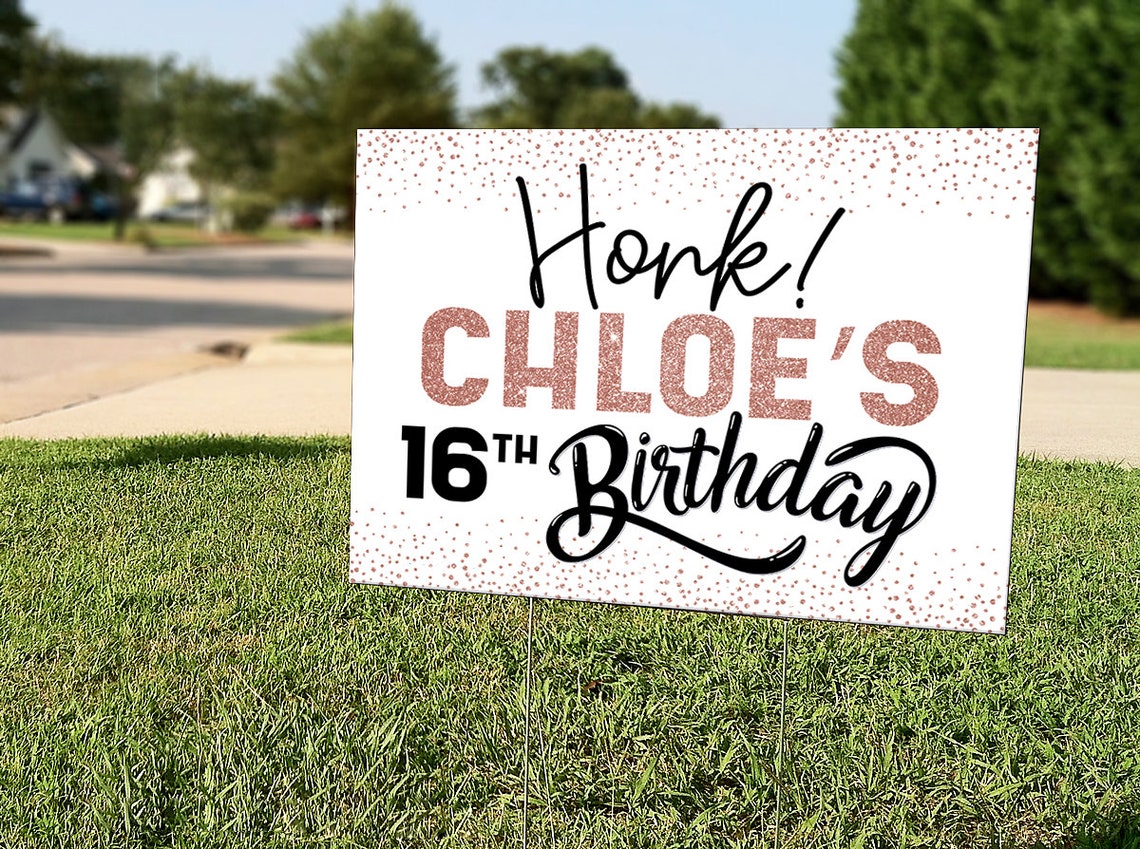 Rose Gold ready to Print Digital Artwork for Yard Sign - Etsy