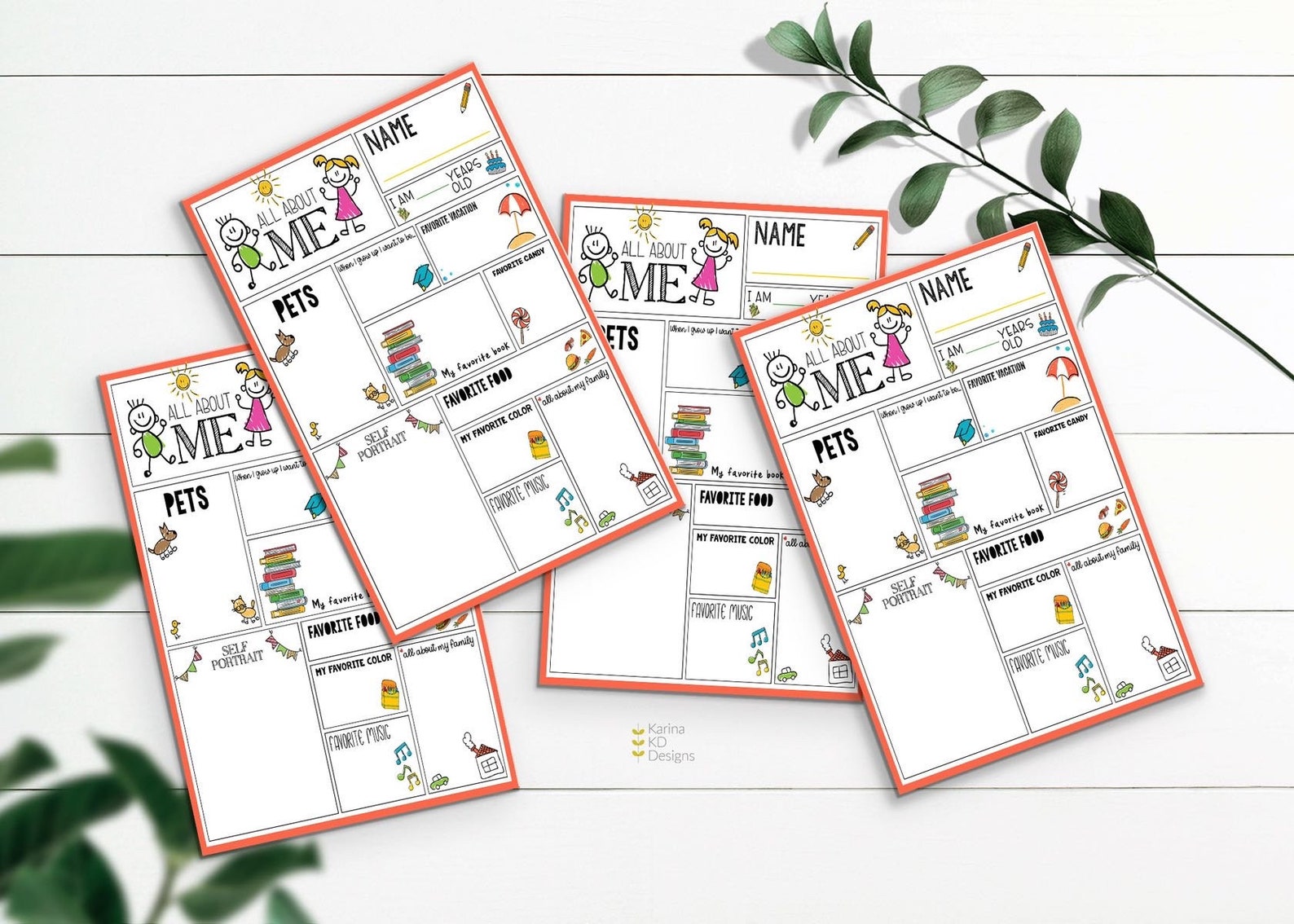 All About Me Worksheet - Etsy
