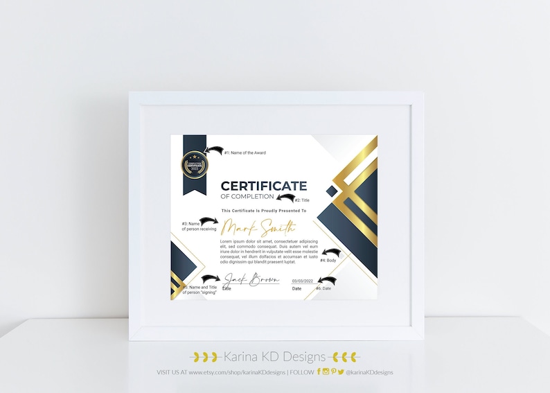 Personalized Certificate / Award DIGITAL FILE PDF - Etsy