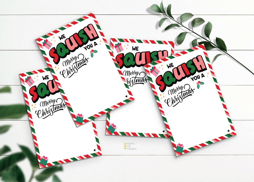 We SQUISH You a Merry Christmas Inserts - Etsy