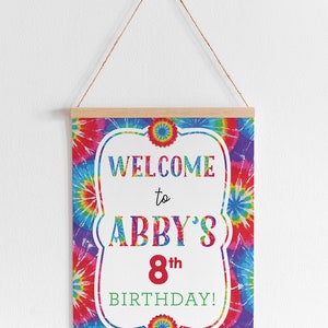 Tie Dye Welcome Sign - Etsy