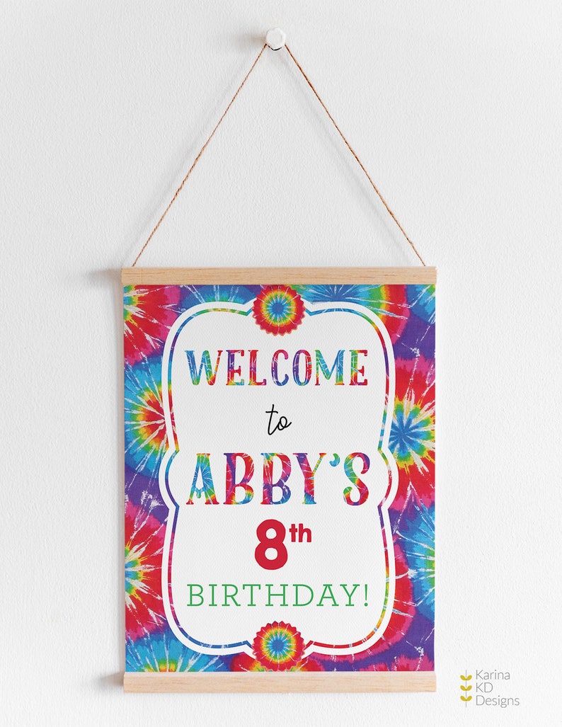 Tie Dye Welcome Sign - Etsy