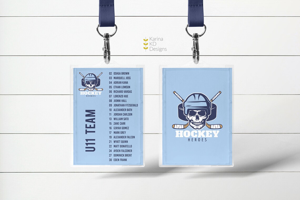 Color Block Personalized Team Roster Lanyard - Etsy