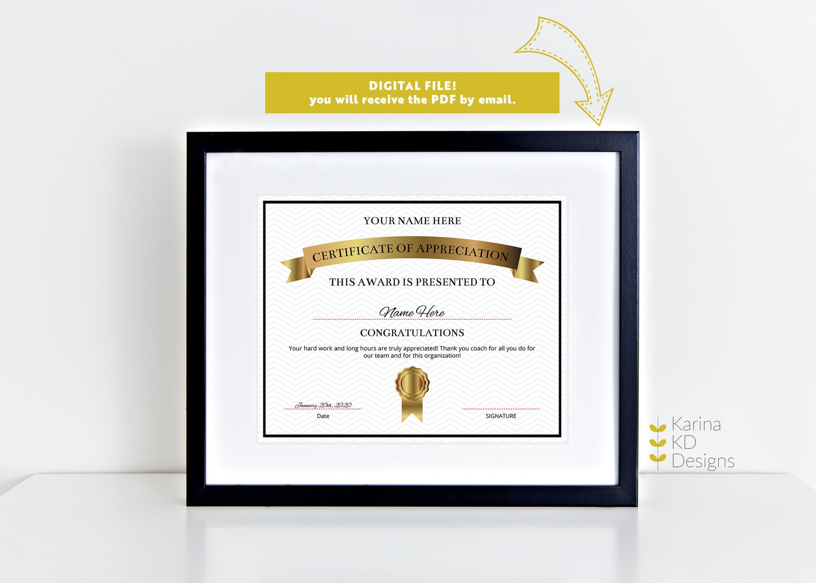 Personalized Certificate / Award (DIGITAL FILE - PDF) - Etsy