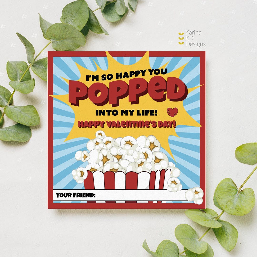 I Am so Happy You POPPED Into My Life! Valentine's Day Tag - Etsy
