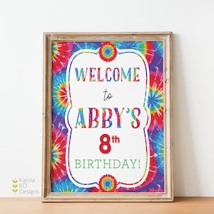 Tie Dye Welcome Sign - Etsy