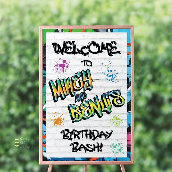 Graffiti Welcome Sign - Etsy