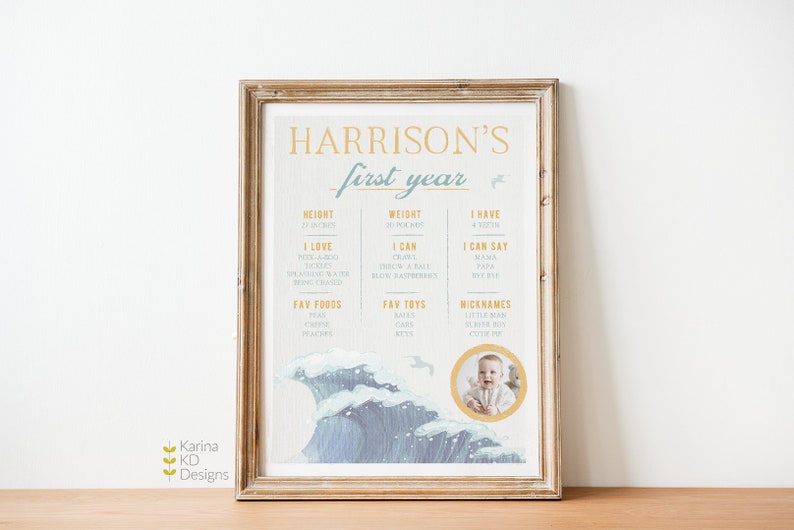 It's the Big One! Vintage Wave Milestone Sign - Etsy