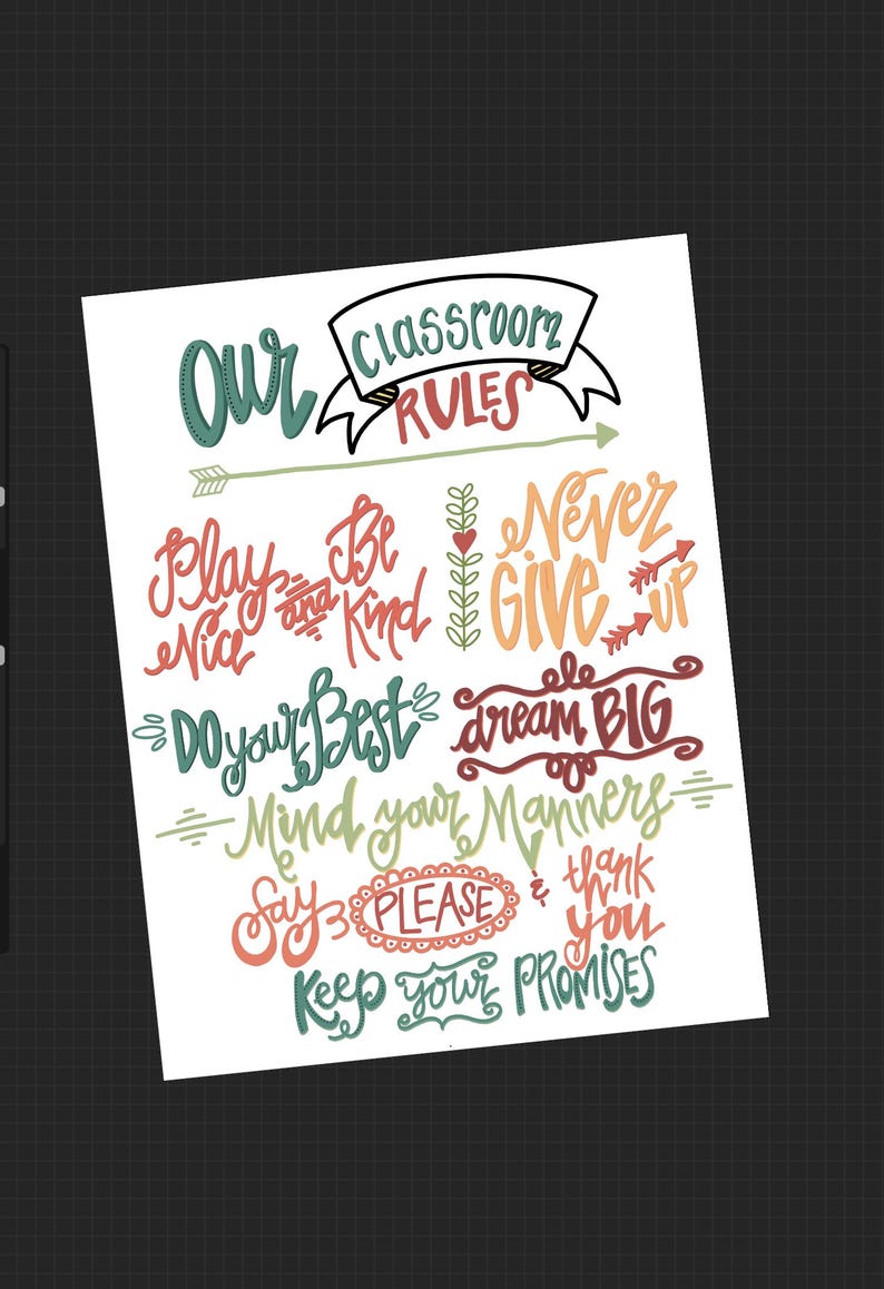 Our Classroom Rules Printable Classroom Art Pdf Poster Sign - Etsy