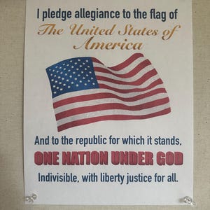 Pledge of Allegiance Printable Wall Art Poster Pdf School Room ...
