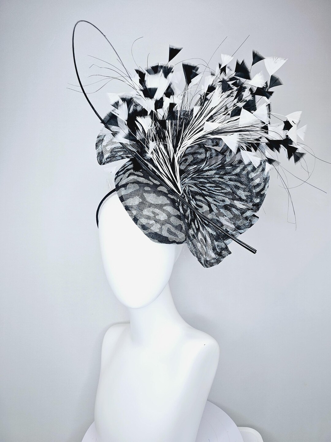 Kentucky Derby Hat Fascinator Leopard Being Sinamay Perch Design With ...