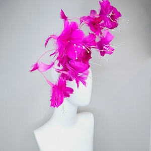 Kentucky Derby Hat Fascinator Fuchsia Bright Hot Pink Two Tone ...