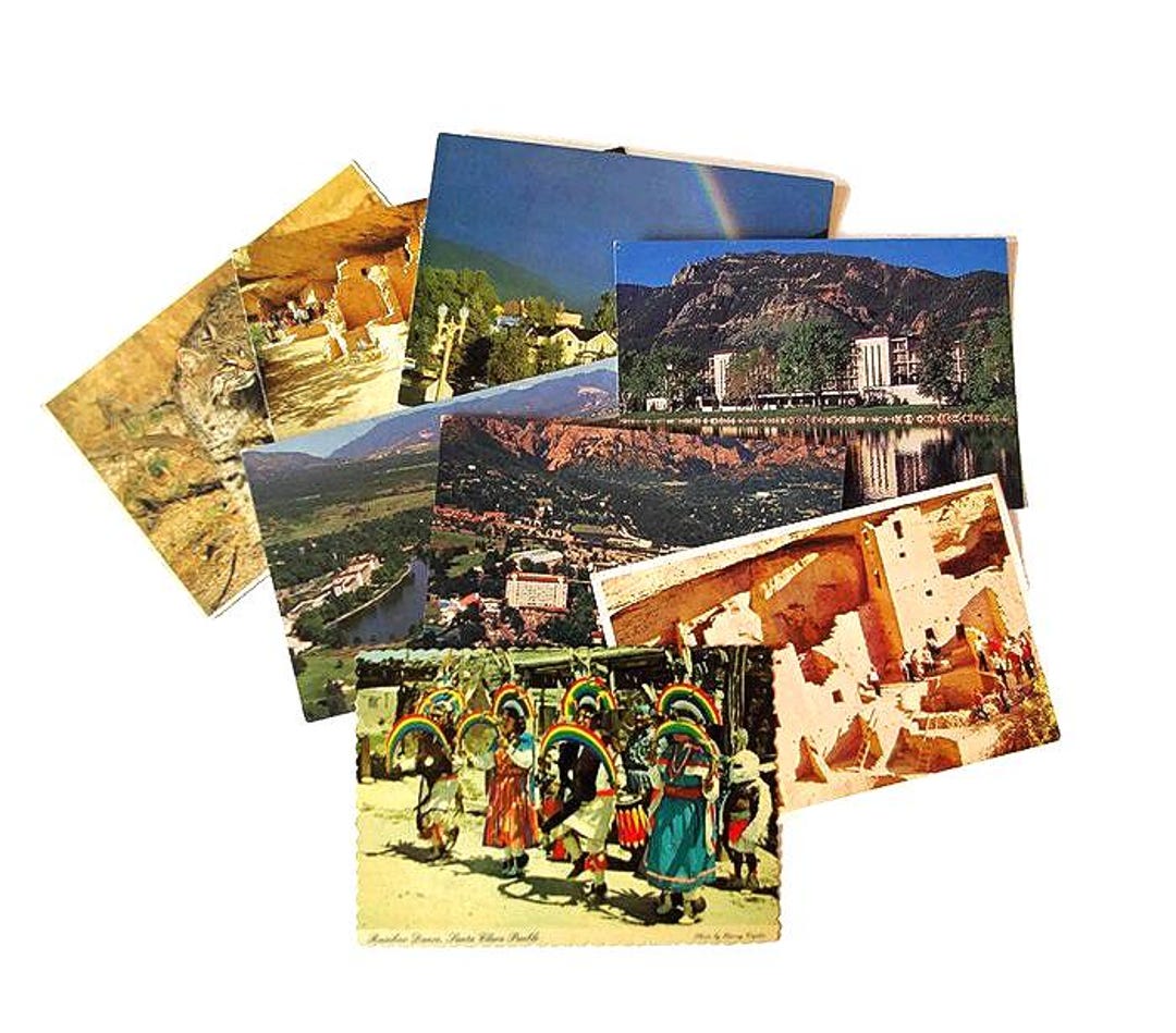 Vintage Color Souvenir Postcards West US New Mex-colo-arizona Retro DIY ...