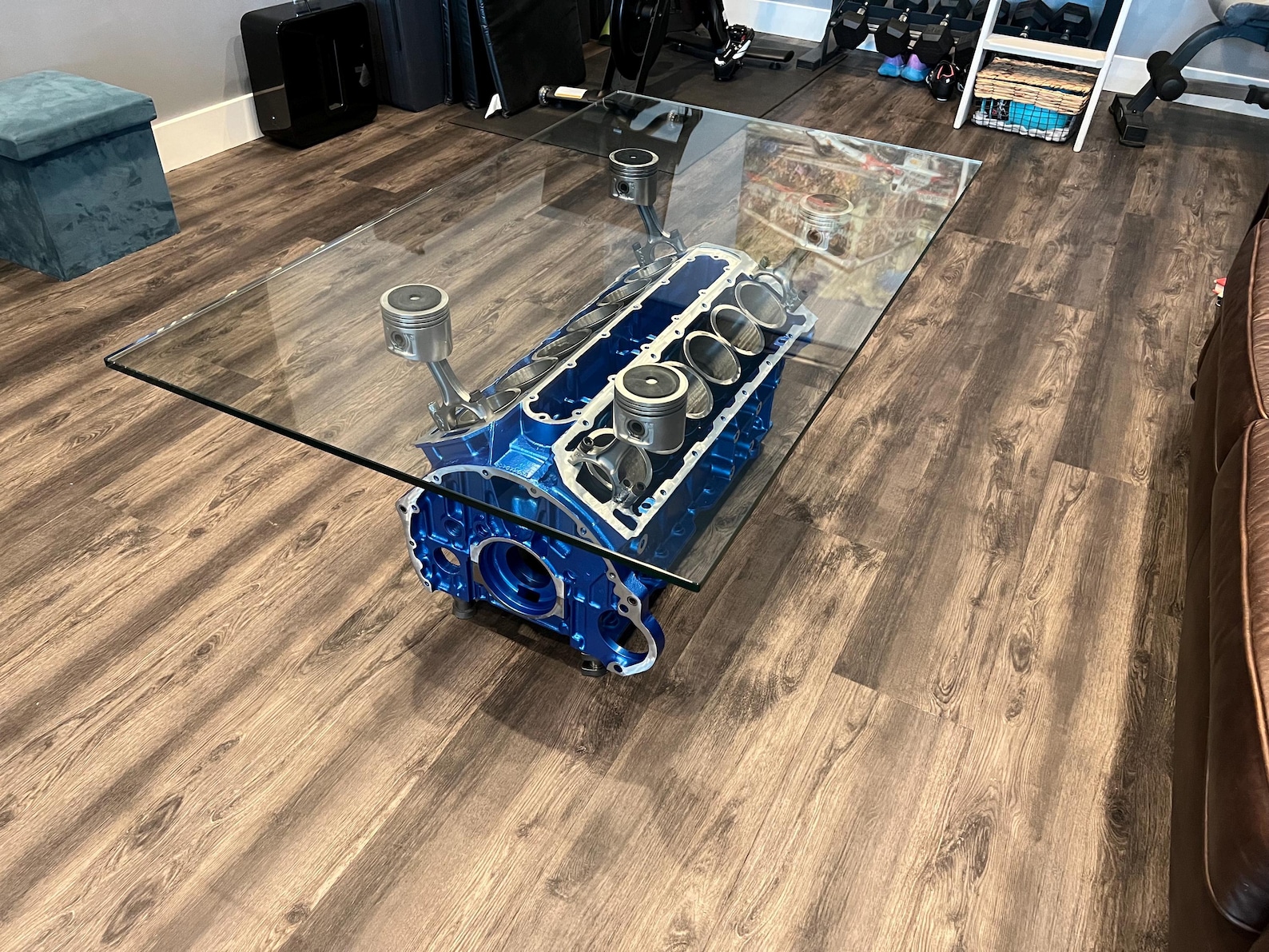 Custom Up-cycled Automotive Engine Block and Wheel Tables (contact Us ...