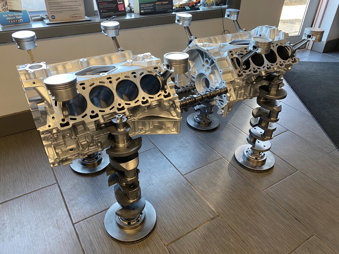 Custom Up-cycled Automotive Engine Block and Wheel Tables (contact Us ...