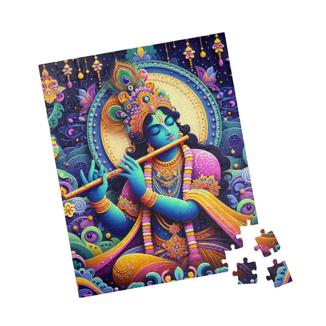 Krishna Puzzle Hindu Puzzle Desi Puzzle Indian Kids Birthday Present ...