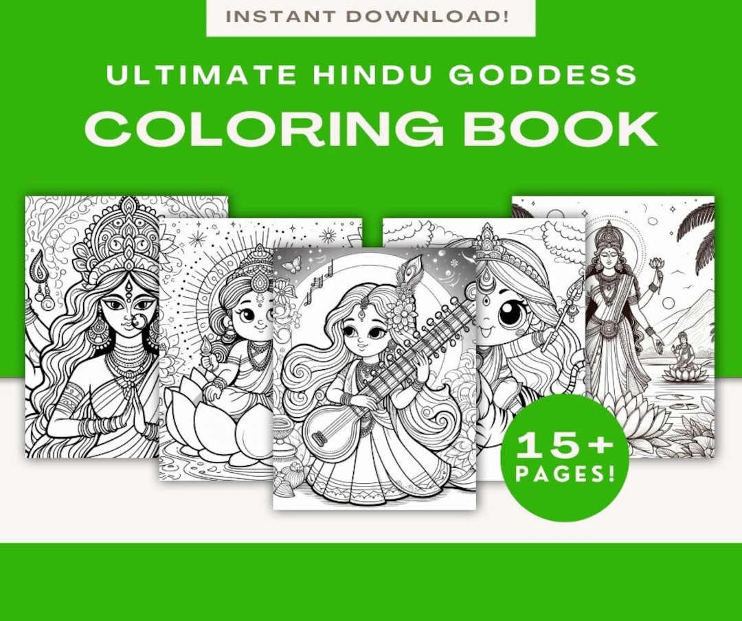 Kids Hindu Coloring Book Indian Coloring Book Desi Coloring Book Desi ...