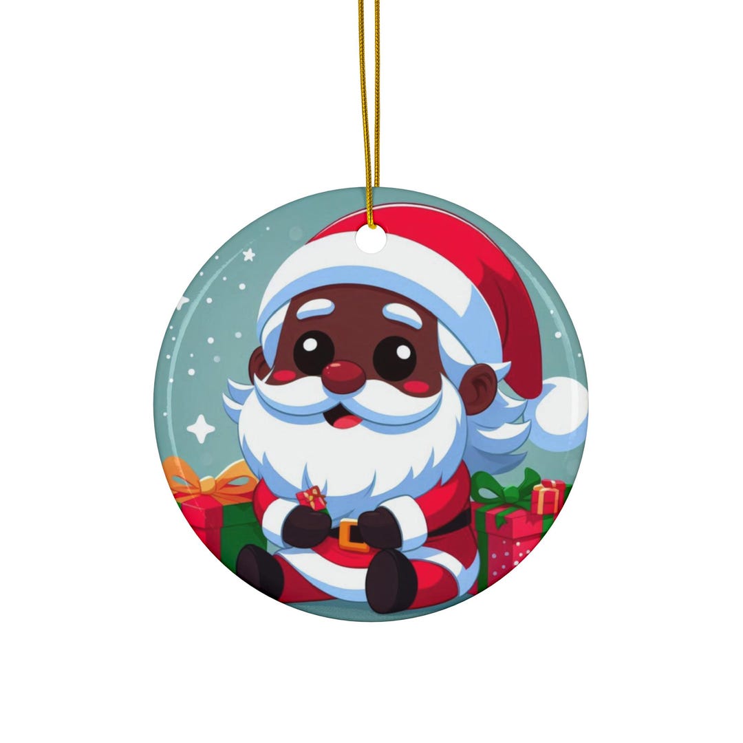 Brown Santa Desi Santa Indian Santa Indian Christmas Ornament Desi ...