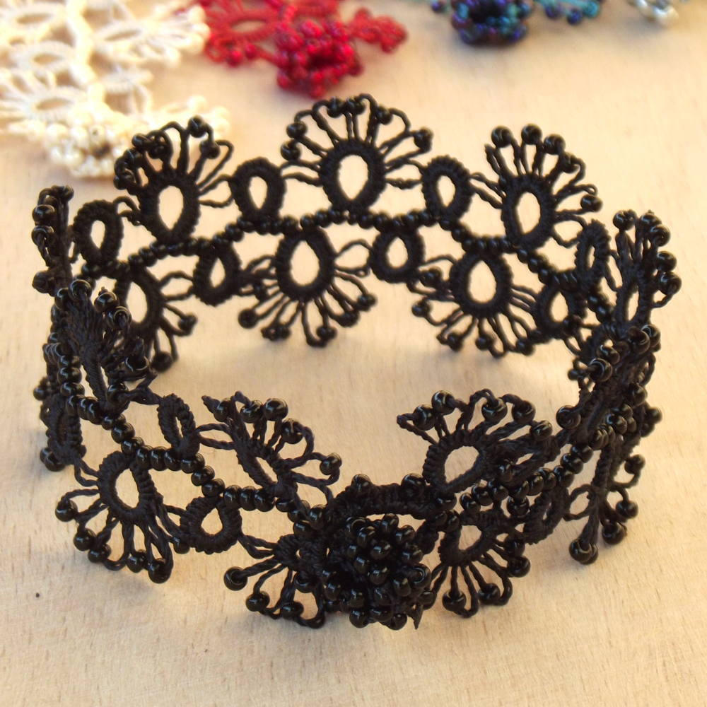Turkish OYA Lace - Beads Bracelet -lace *8 Colors Crocheted Jewelry ...