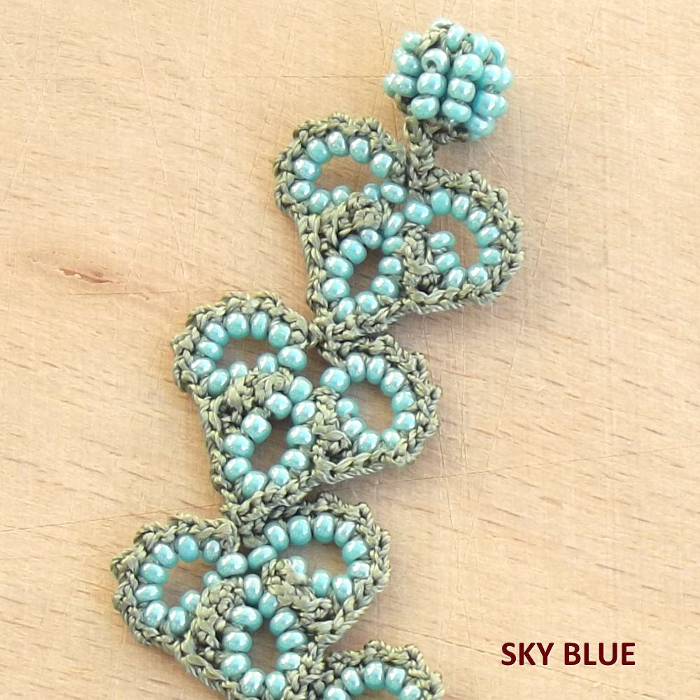 Turkish OYA Lace Bracelet Leaf 4 Colors Crocheted Jewelry - Etsy Canada