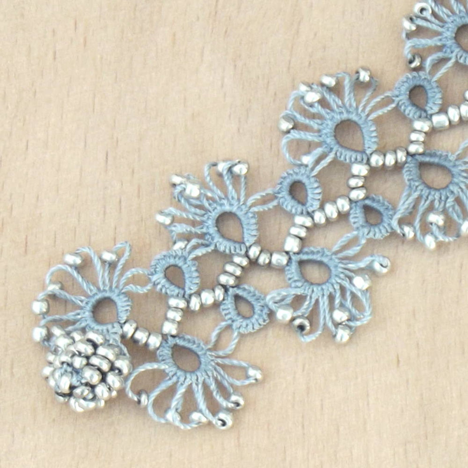 Turkish OYA Lace - Beads Bracelet -lace *8 Colors Crocheted Jewelry ...