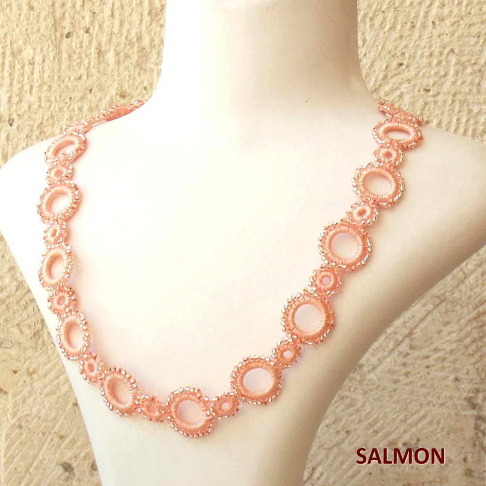 Turkish OYA Lace - Necklace - Ring *8 Colors / Crocheted Jewelry ...